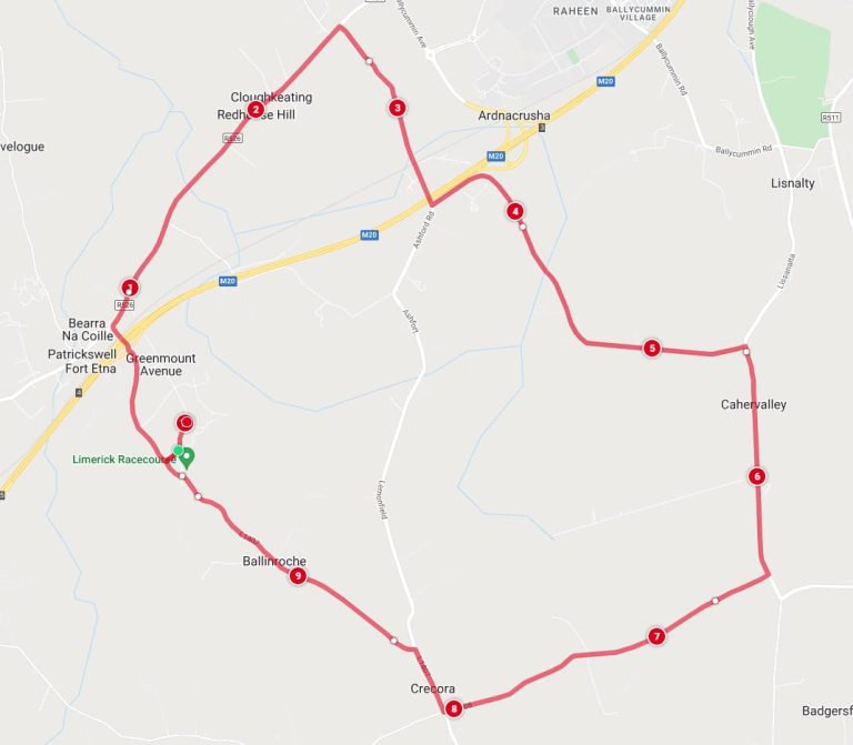 Route Map 2023 - Dooneen 10 mile